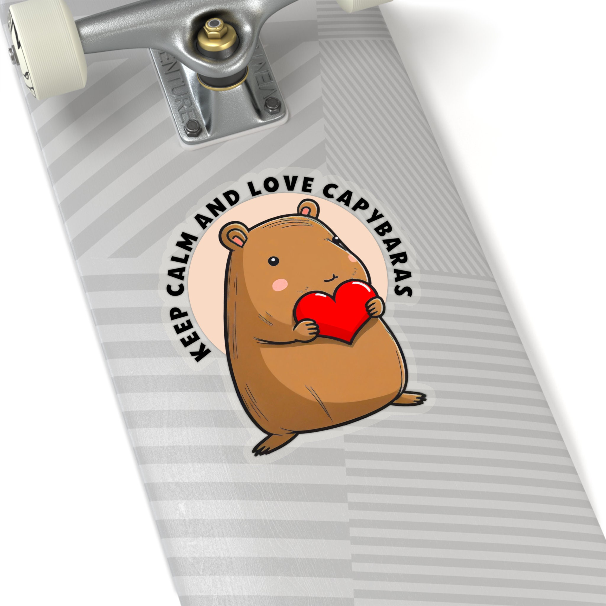 Capybara Sticker, Cute Capybara, Keep Calm and Love Capybaras Sticker ...
