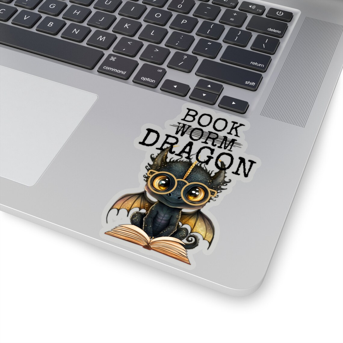 Book Dragon Sticker, Fantasy, Bookish Laptop Sticker, Dragon Lover ...