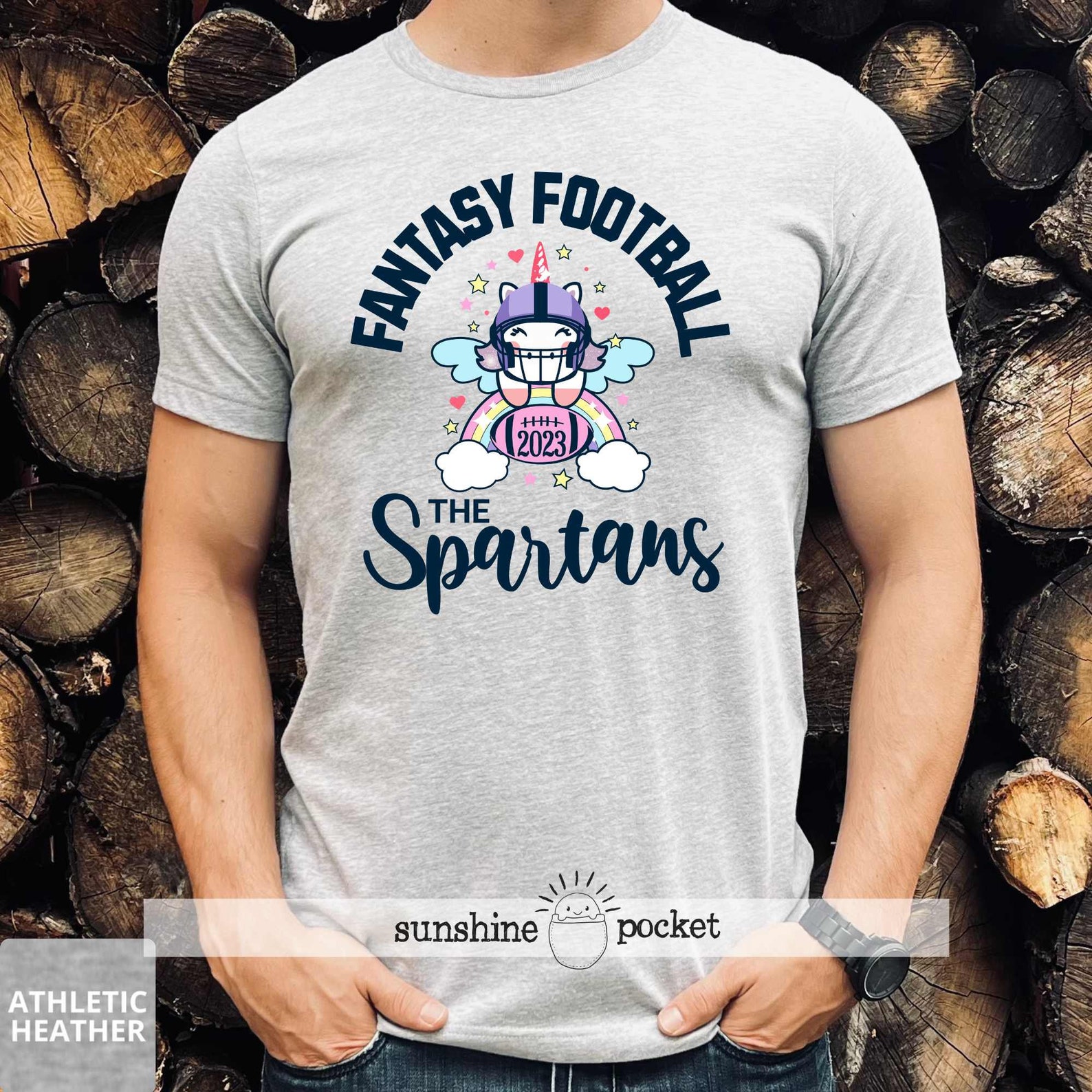 Unicorn Fantasy Football Shirt Custom Team Name Girly - Etsy