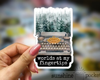 Writer Sticker Typewriter Writing Inspiration Author Novelist - Etsy