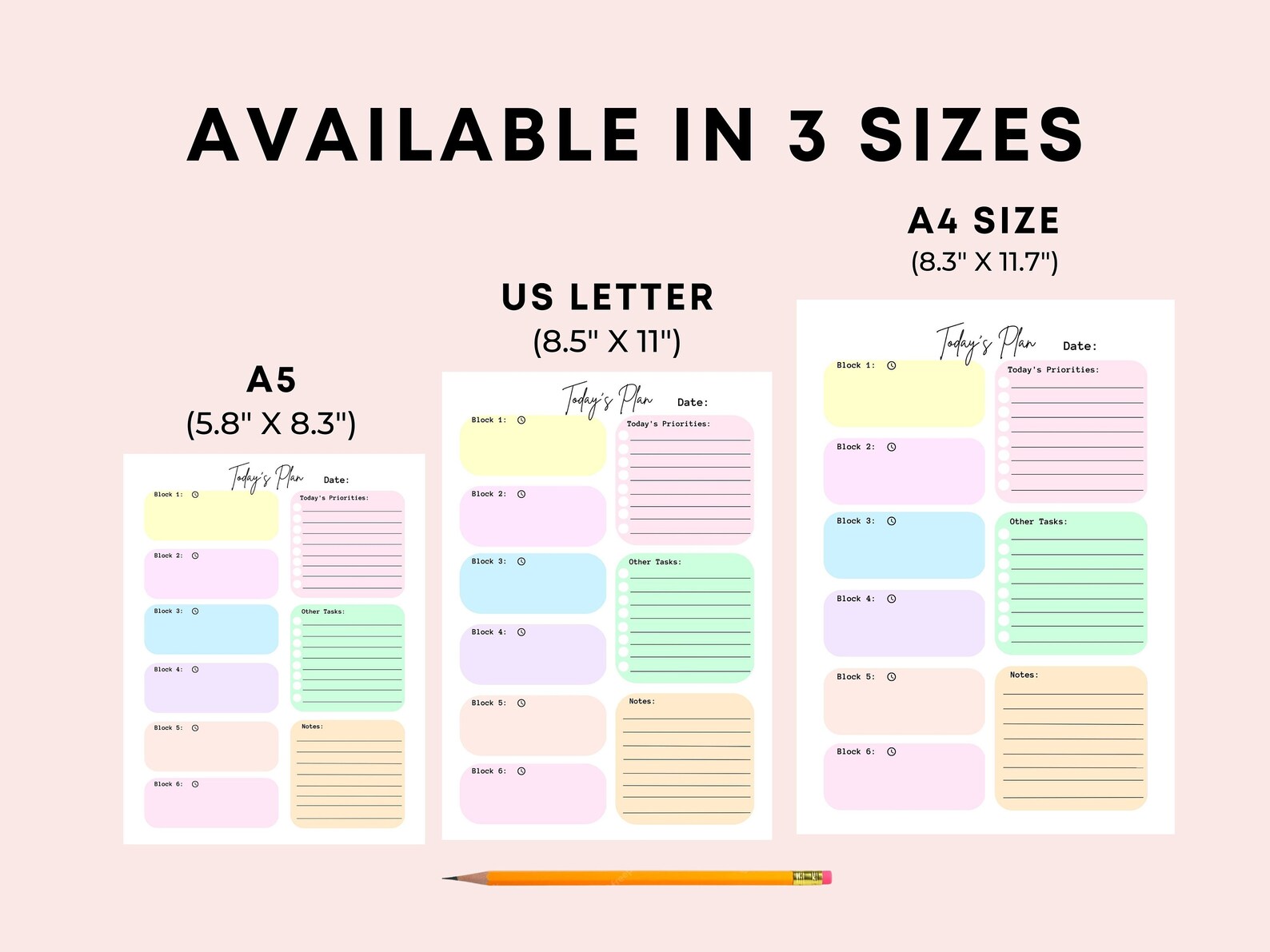 Time Blocking Planner | Printable Time Blocking Planner | Productivity ...