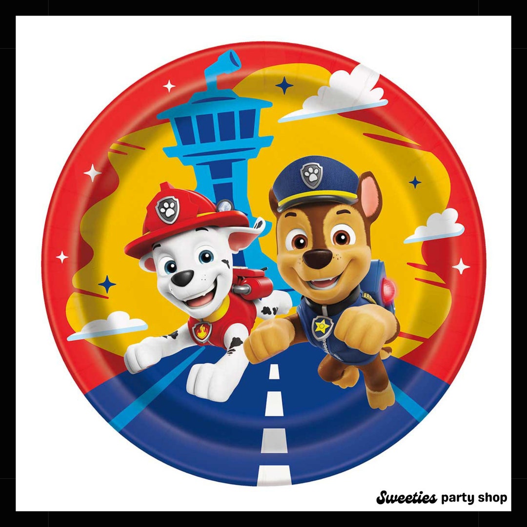 PAW PATROL Paper Plates Party Plates, Cake Plate, Dessert Plates, Paw ...