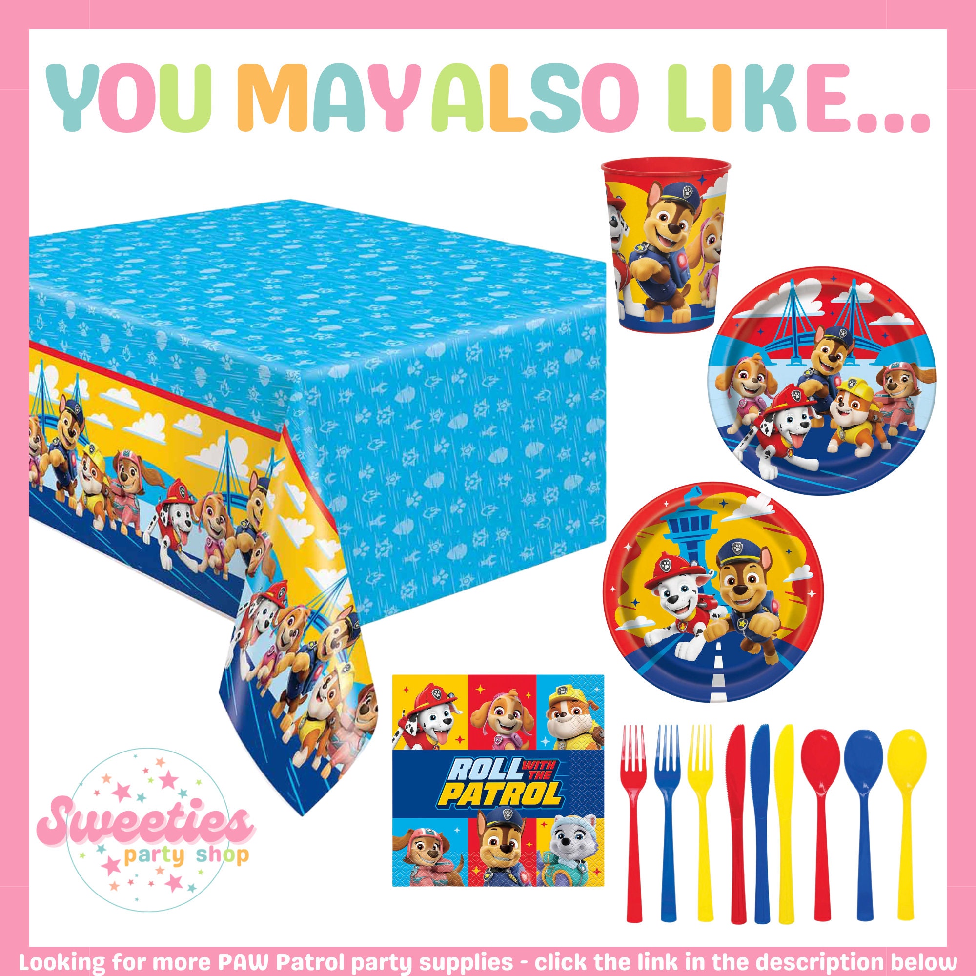PAW PATROL Paper Plates Party Plates, Cake Plate, Dessert Plates, Paw ...