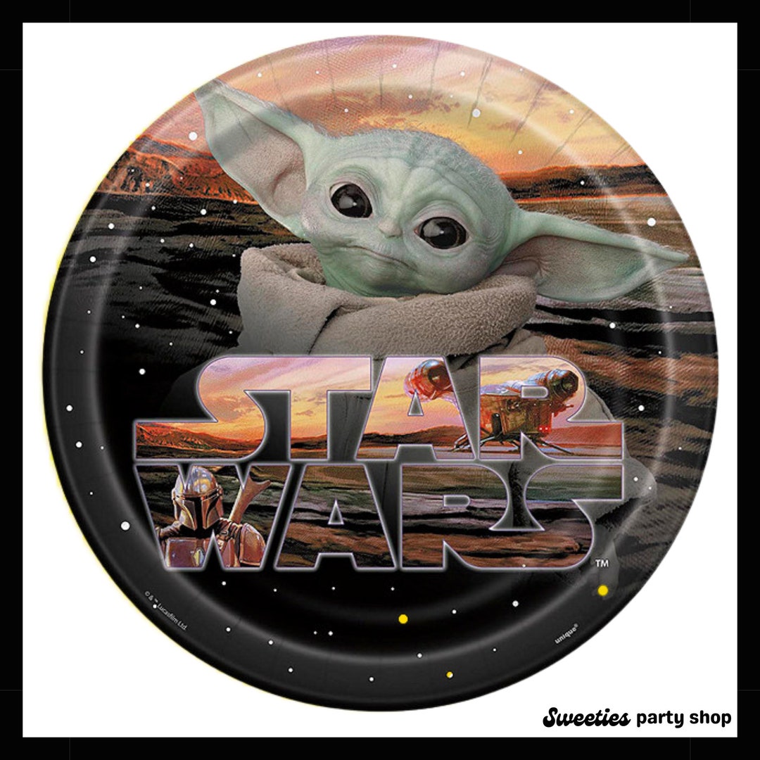 STAR WARS the Mandalorian Grogu the Child Baby Yoda Party Lunch Plates ...