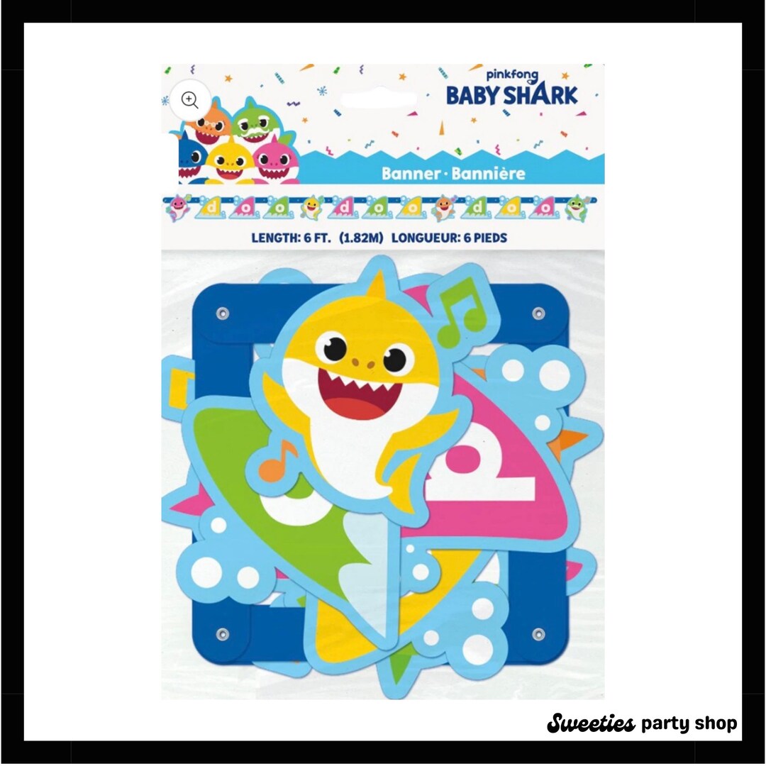 BABY SHARK Birthday Banner, Baby Shark Party Decoration, Happy Birthday ...