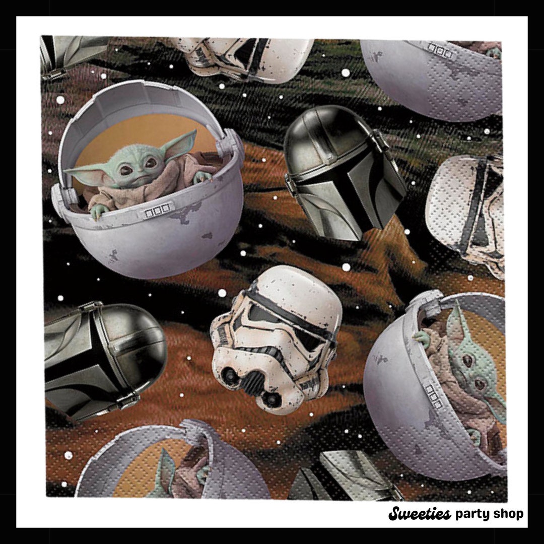 STAR WARS the Mandalorain Grogu the Child Baby Yoda Paper Napkins ...