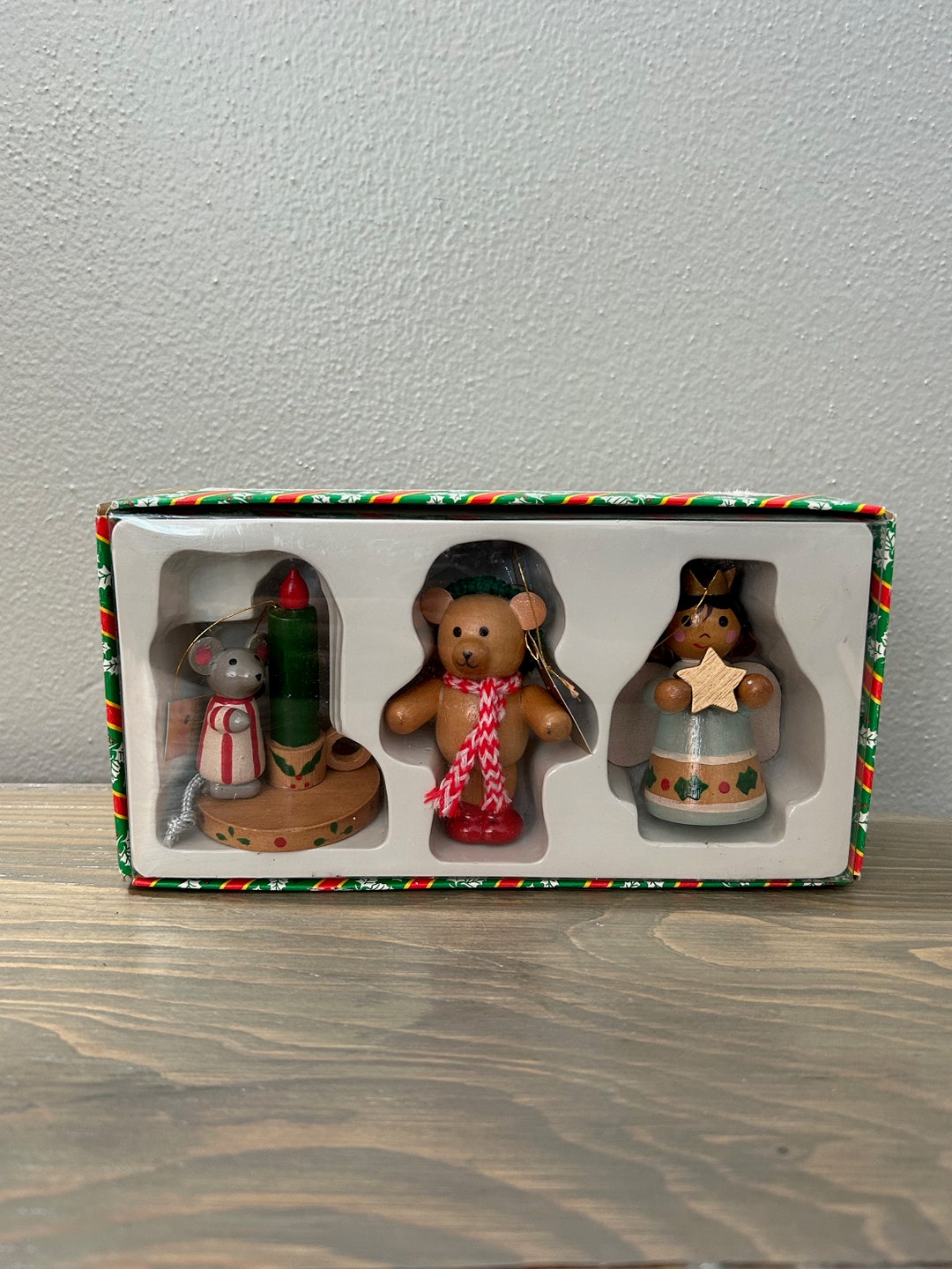 Dakin Christmas Tidings Woodpets Wooden Ornaments New in Box - Etsy