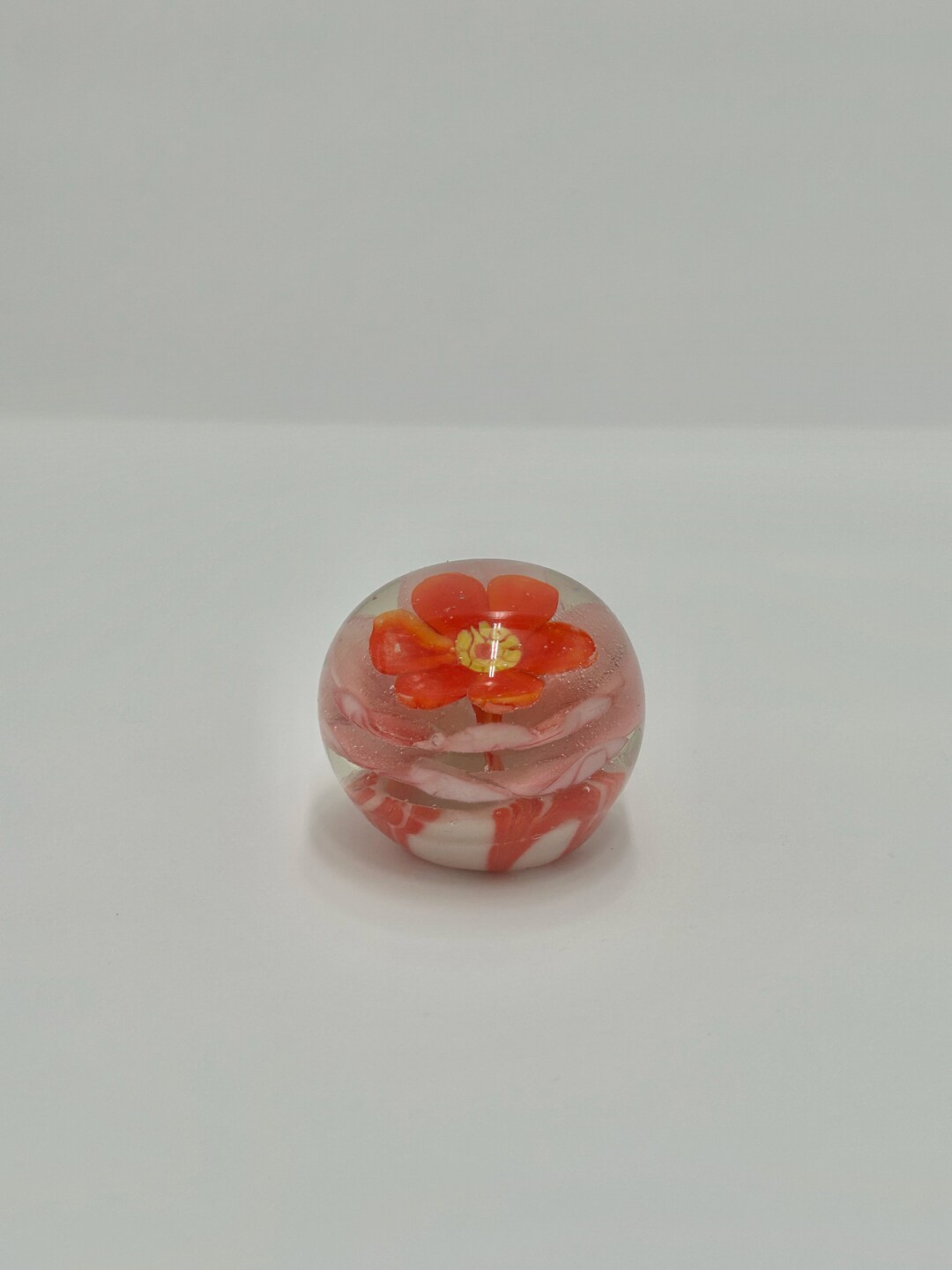 Orange Floral Mini Sized Glass Paperweight - Etsy