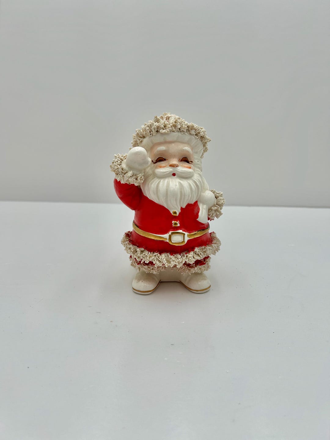 Vintage Christmas Spaghetti Waving Santa With His Bag Planter - Etsy