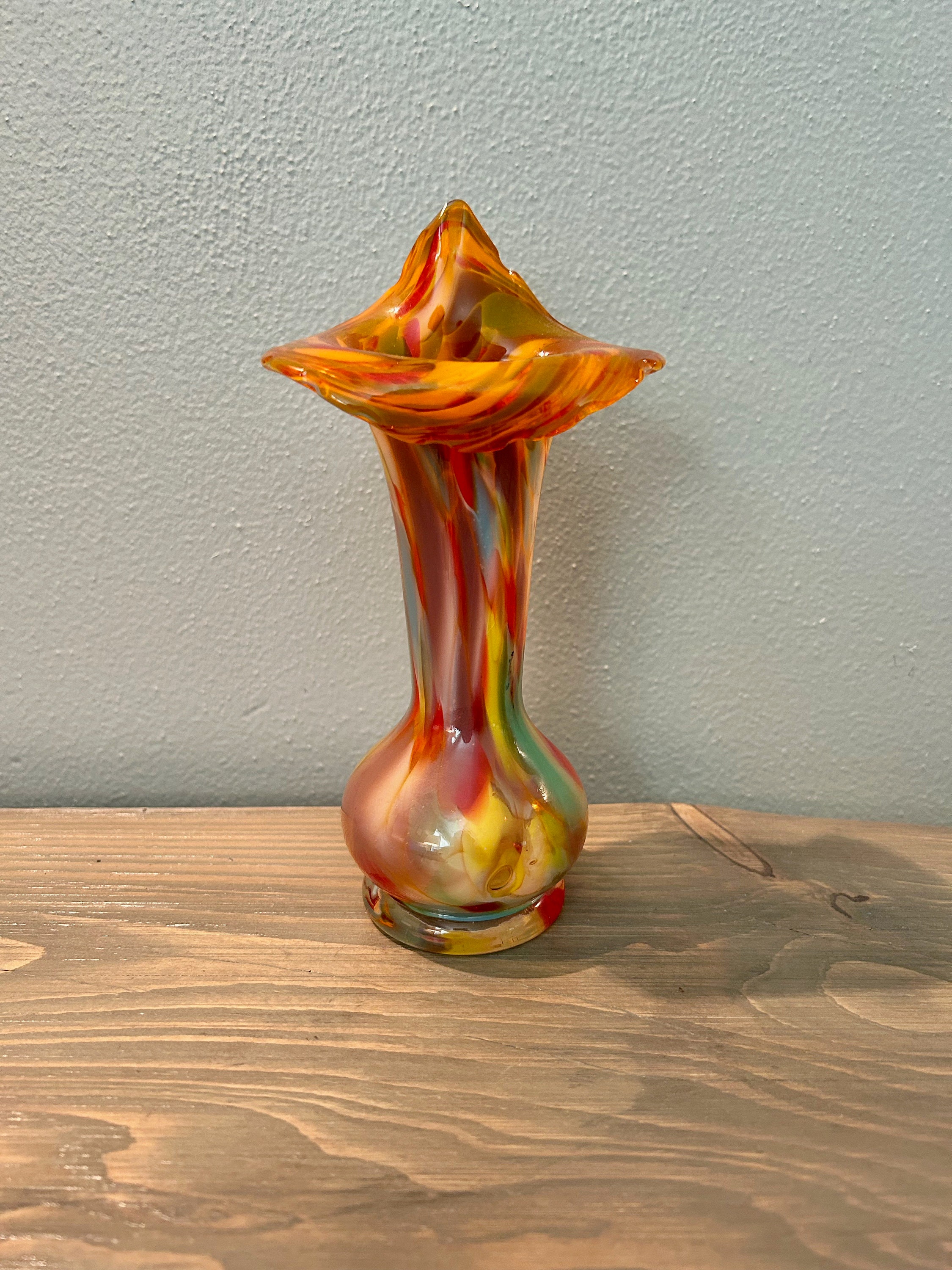 Hand Blown Multi-colored Glass Jack in the Pulpit Vase - Etsy