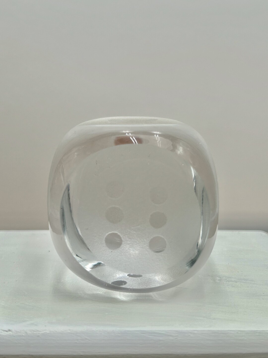 Etched Clear Glass Dice Paperweight - Etsy
