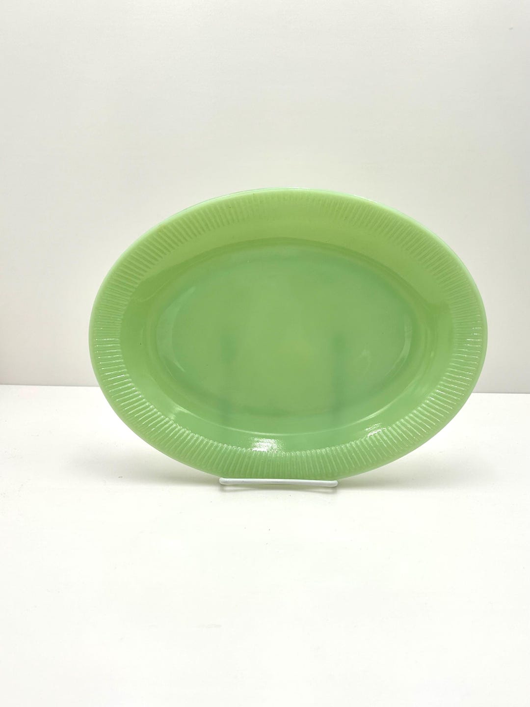 Jadeite Fire King Oval Jane Ray Pattern Serving Platter - Etsy