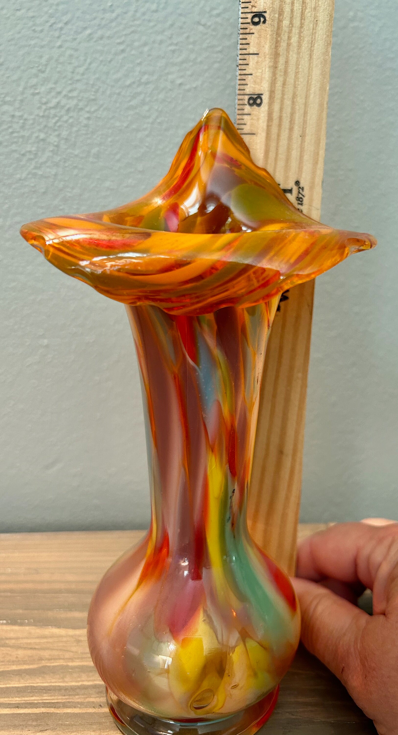Hand Blown Multi-colored Glass Jack in the Pulpit Vase - Etsy