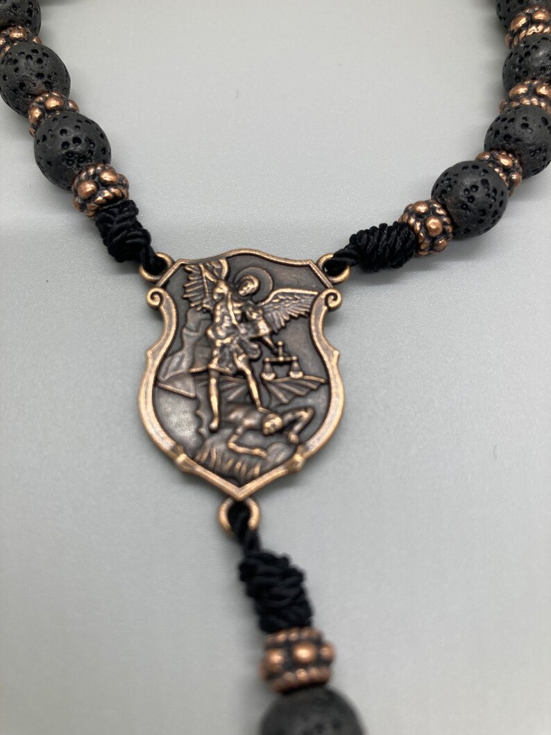 Saint Michael the Archangel Car Rosary Auto Rosary Catholic Gift ...