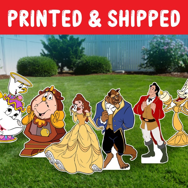 Beauty and the Beast Outdoor Yard Decorations - Etsy
