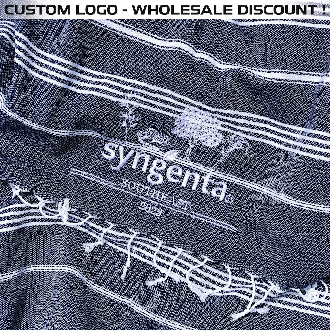 70x40" LOGO Personalized Turkish Towels, Custom BEACH Towel ...