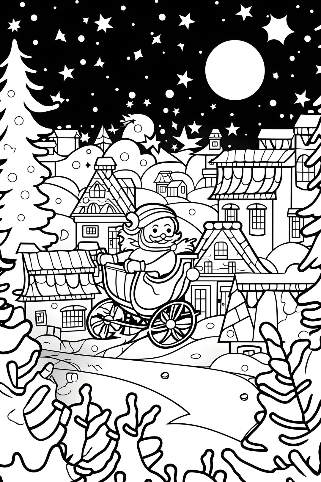 Click and Download Now Enchanted Christmas Coloring Pages Abstract ...