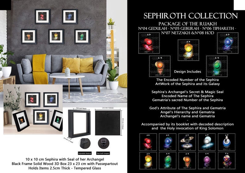 Tree of Life "king Solomon" Pack: the 10 Framed Sephiroth + Daath + the ...