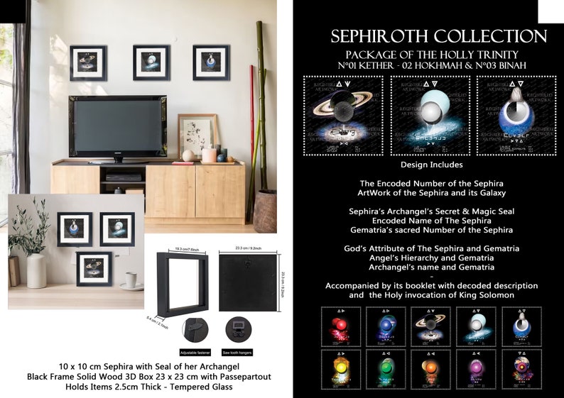 Tree of Life "king Solomon" Pack: the 10 Framed Sephiroth + Daath + the ...
