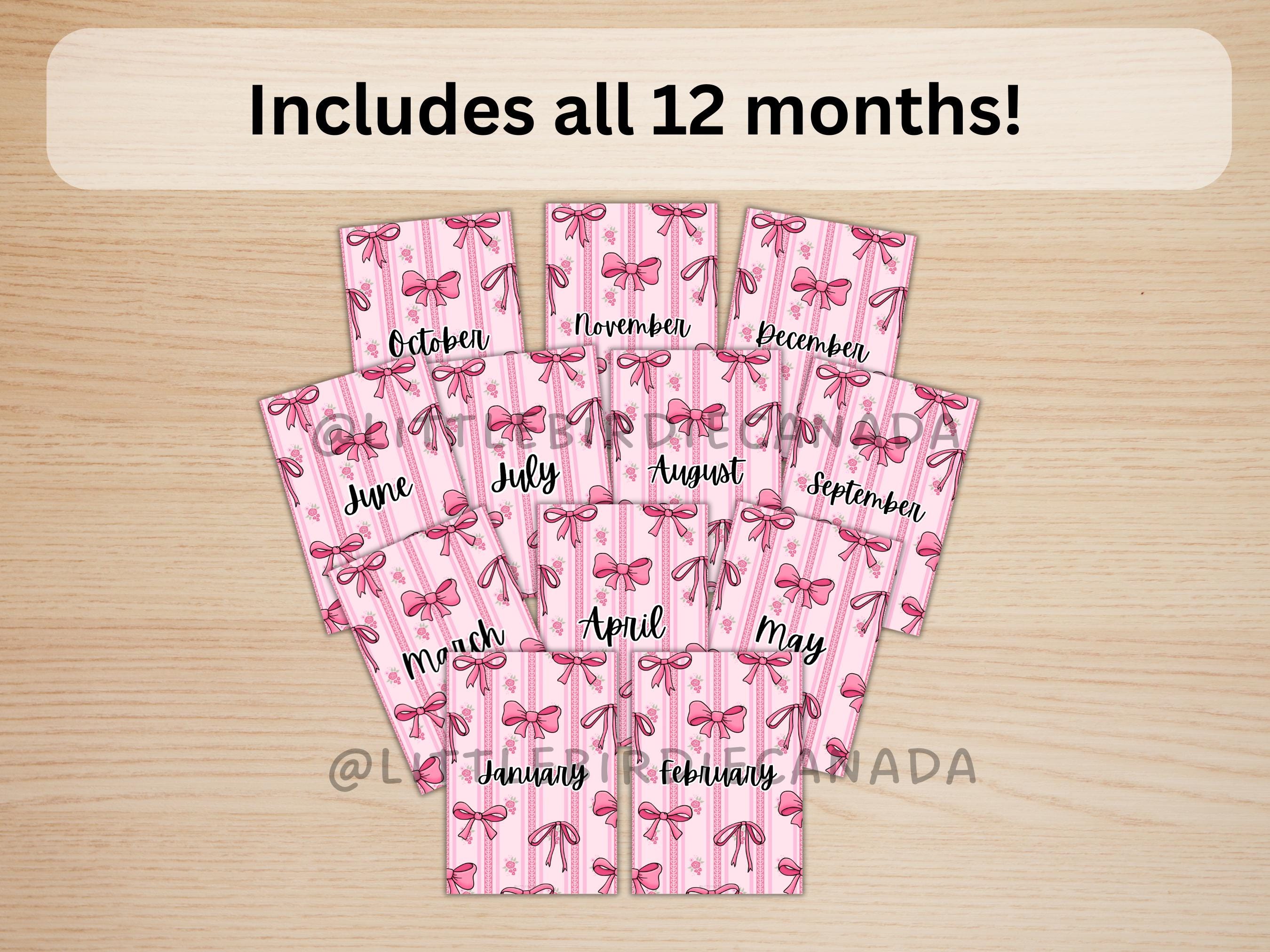 Bow Title Page Bundle - Journal Cover Page - PRINTABLE Journal Page ...