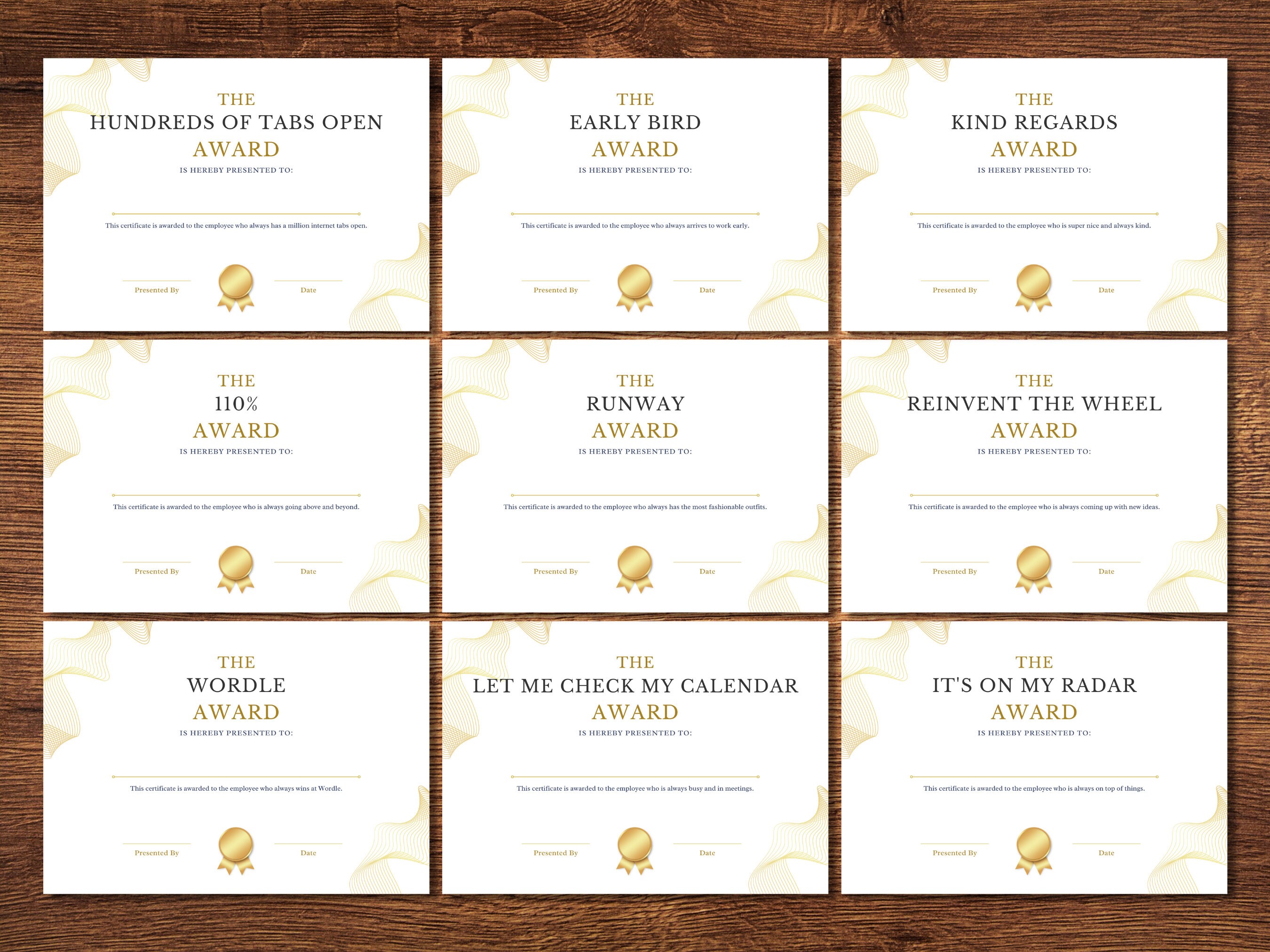 30 Funny Office Awards - Funny Employee Award - Work Award - Coworker ...
