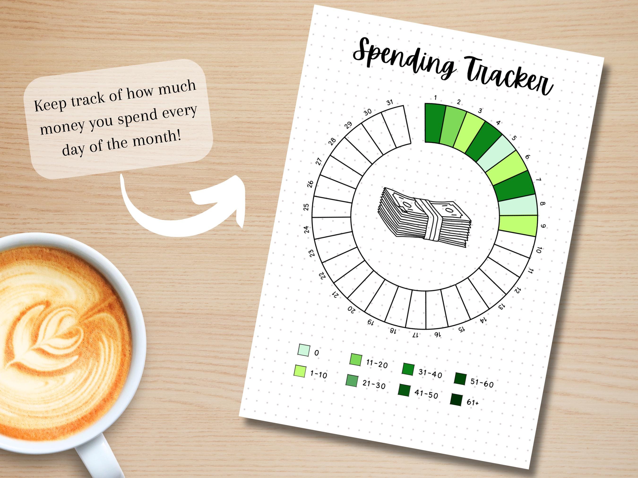 Spending Tracker - PRINTABLE Journal Page - Planner Page - Spending Log ...