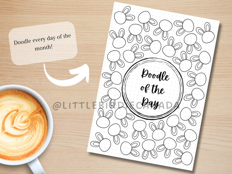 BIG Doodle of the Day Bundle - PRINTABLE Journal Pages - Digital ...