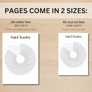 Habit Tracker - PRINTABLE Journal Page - Monthly Tracker - Monthly Goal ...