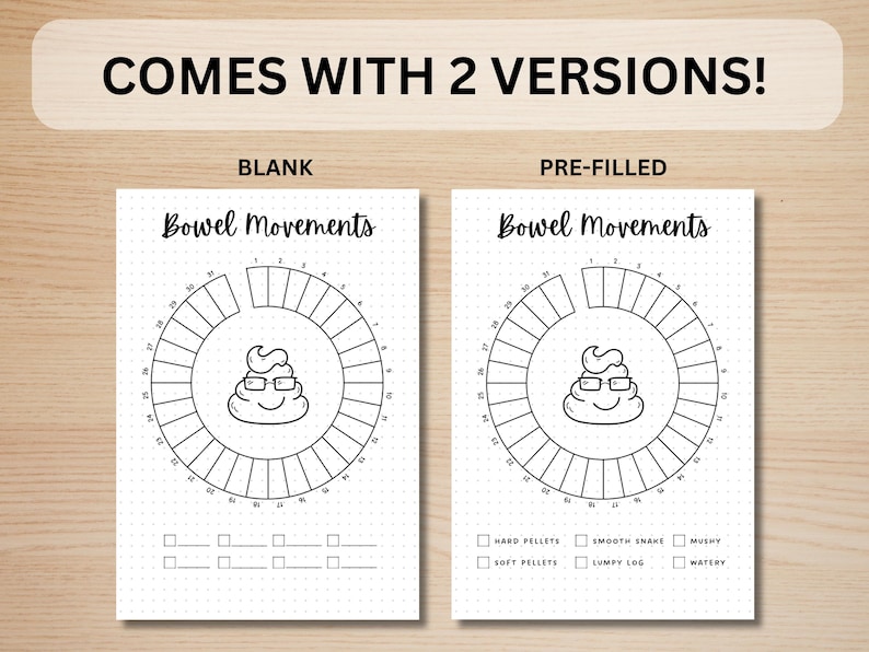 Bowel Movement Tracker - PRINTABLE Journal Page - Planner Page - Poop ...