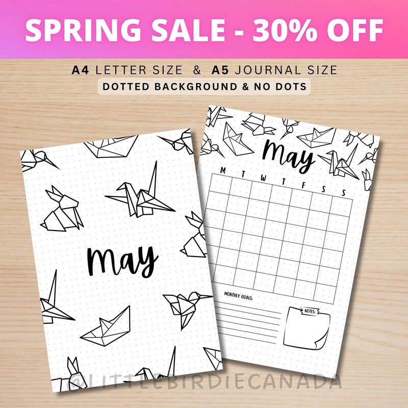 May Calendar - Etsy