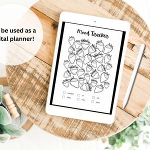 Strawberry Mood Tracker - PRINTABLE Journal Page - Planner Page ...