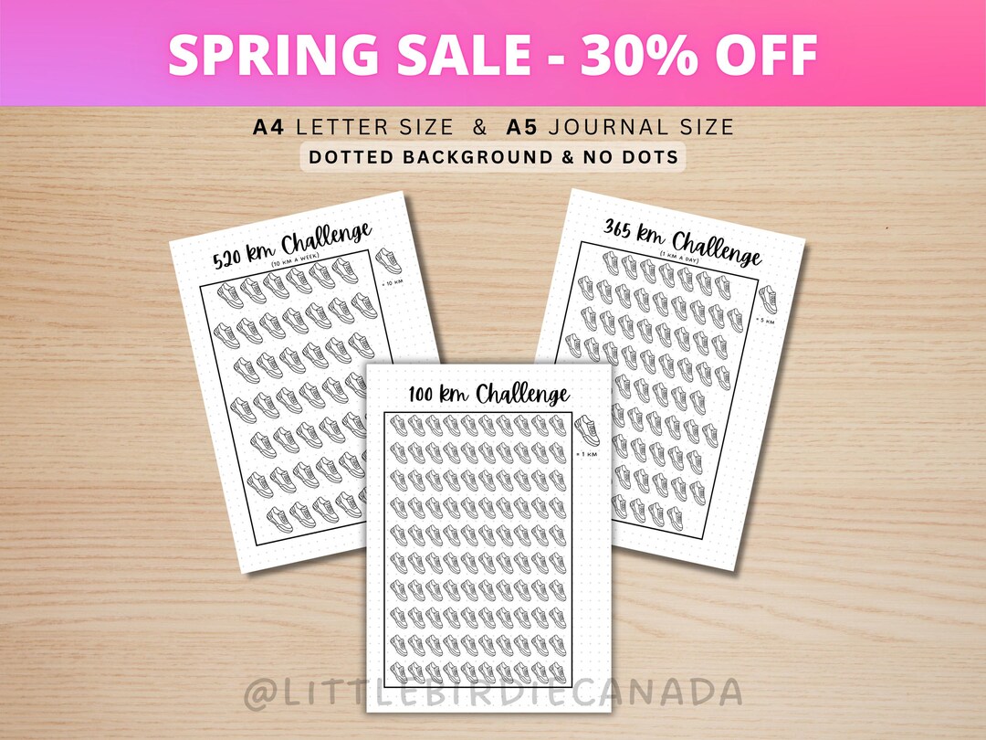 Running Challenge - PRINTABLE Journal Page - Printable Running Tracker ...