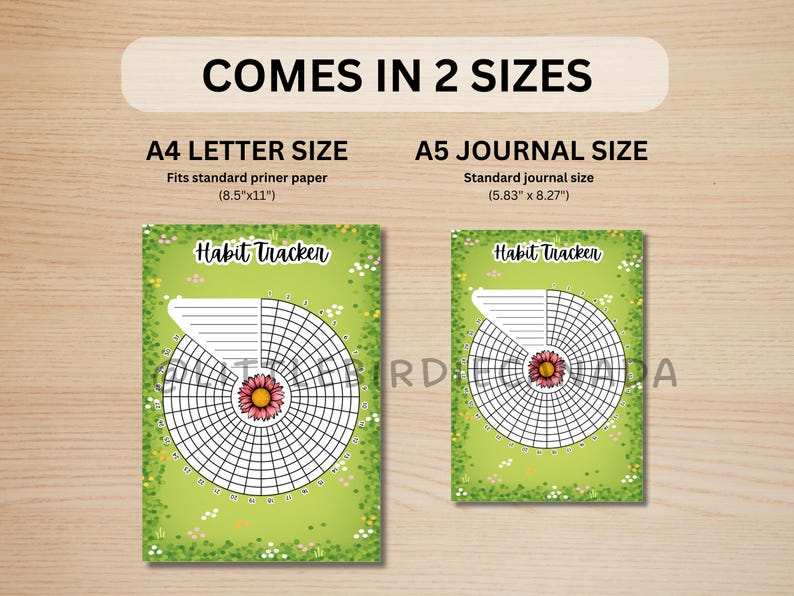 Flower Habit Tracker - PRINTABLE Journal Page - Colored Journal Page - Etsy