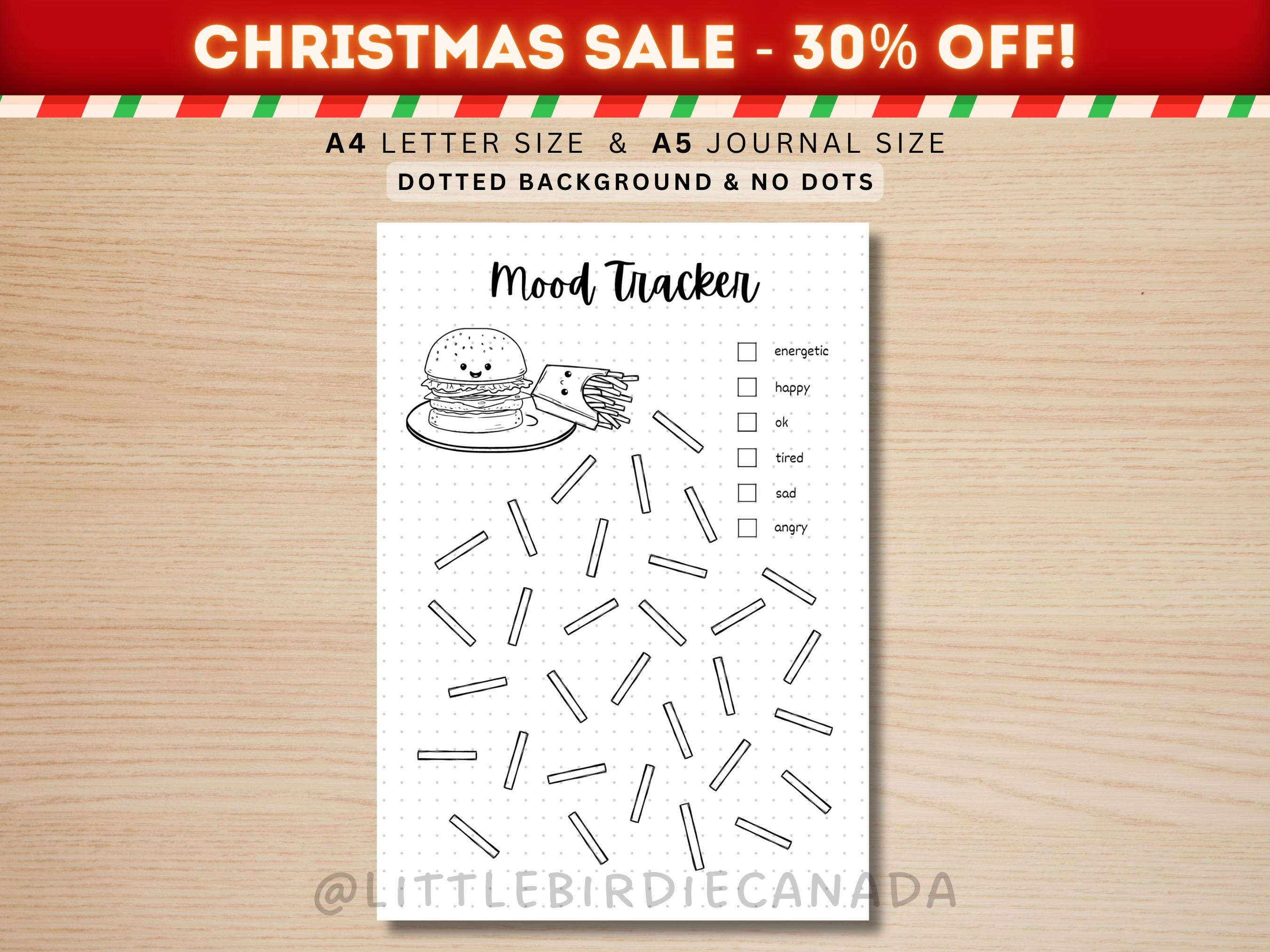Burgers & Fries Mood Tracker - PRINTABLE Journal Page - Planner Page ...