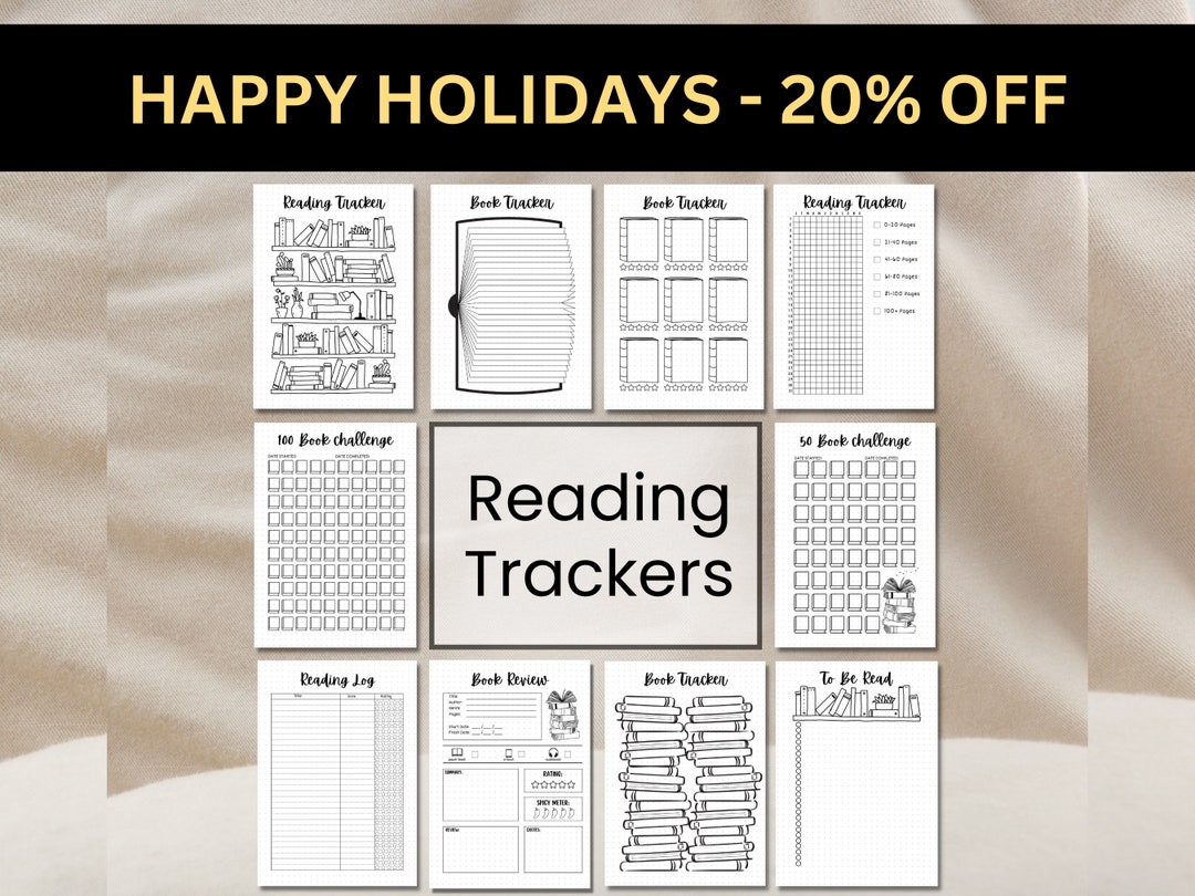 Reading Trackers Bundle Printable A5 Journal Pages Value - Etsy Canada