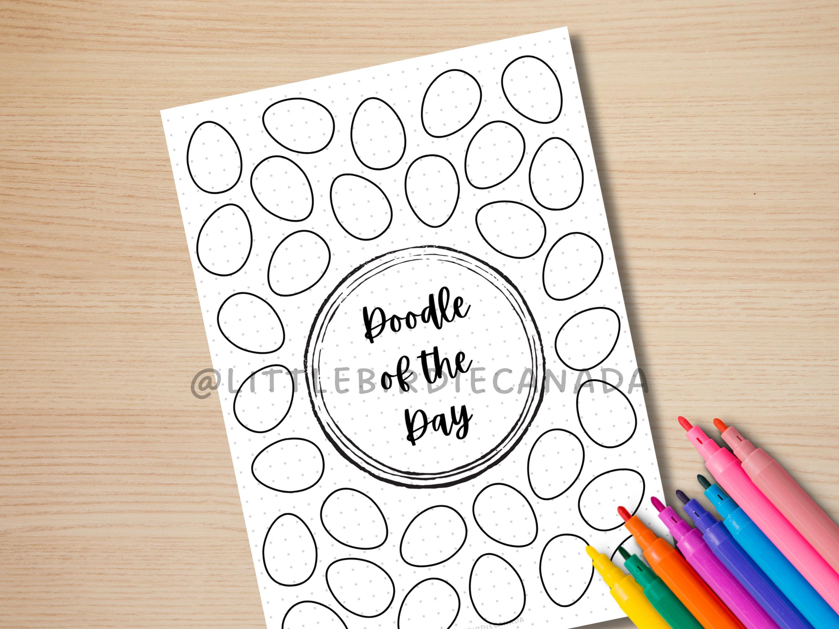 Easter Egg Doodle of the Day - PRINTABLE Journal Page - Planner Page ...