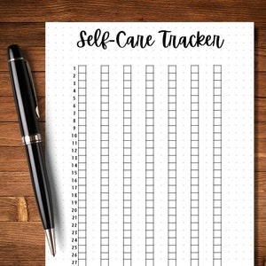 Self Care Tracker PRINTABLE Journal Page Planner Page Monthly Tracker ...