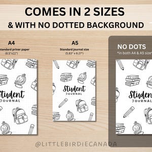 Student Planner Bundle - PRINTABLE Student Journal Pages - Digital ...