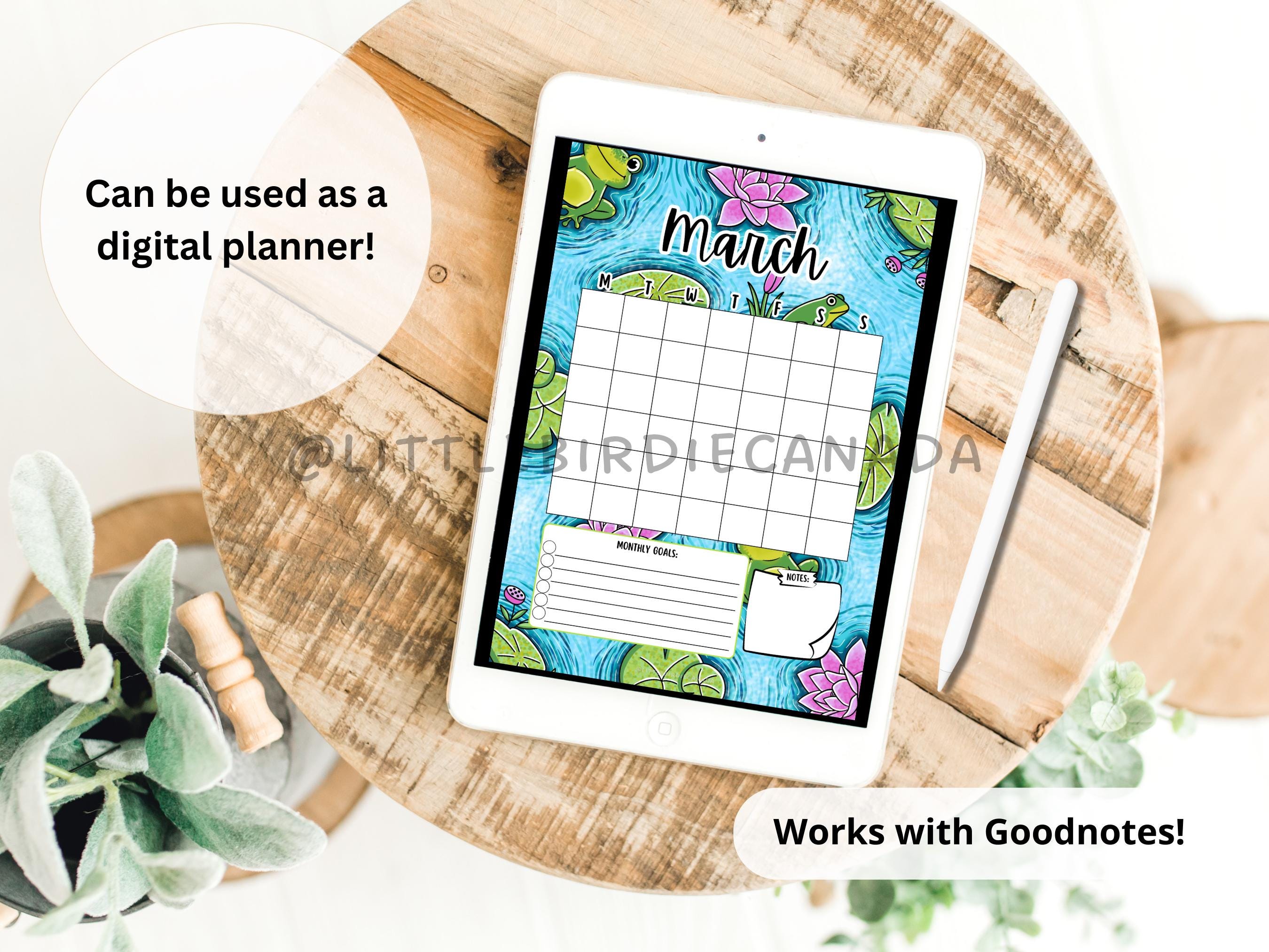 March Journal Bundle - Frogs - PRINTABLE Journal Pages - PRE-COLOURED ...