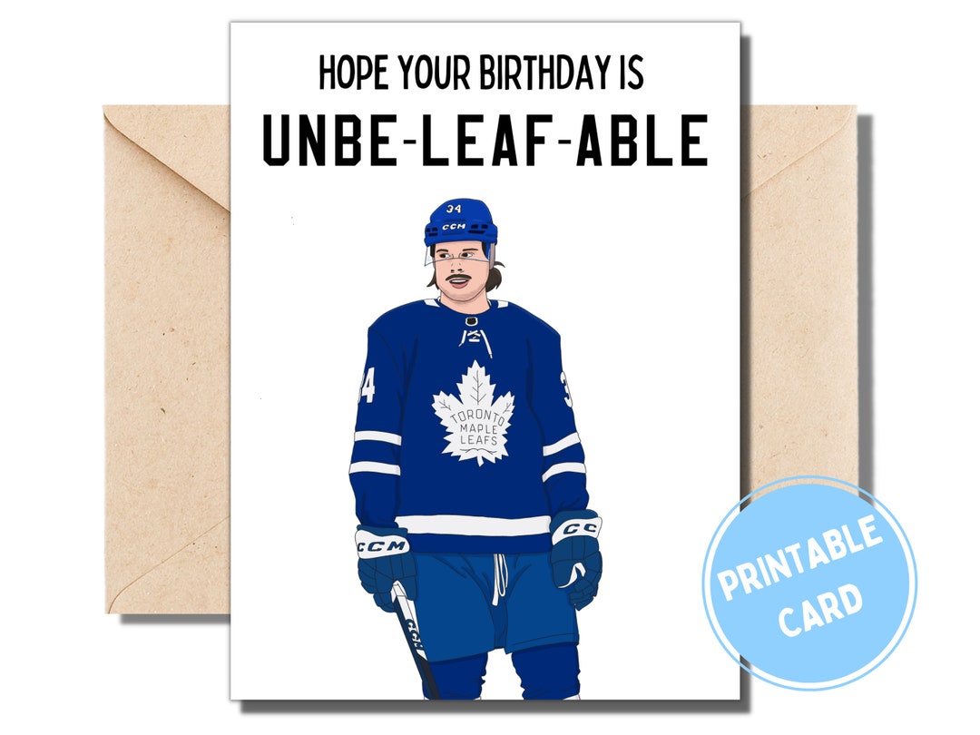 Toronto Maple Leafs Card Auston Matthews Birthday Card Hockey - Etsy