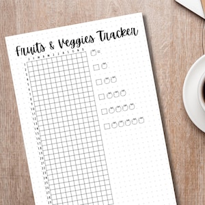 Fruit and Vegetable Tracker - PRINTABLE Journal Page - Planner Page ...