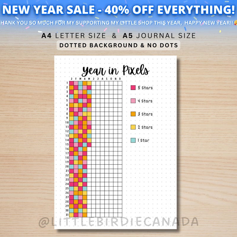 Pixel Day Tracker - Etsy