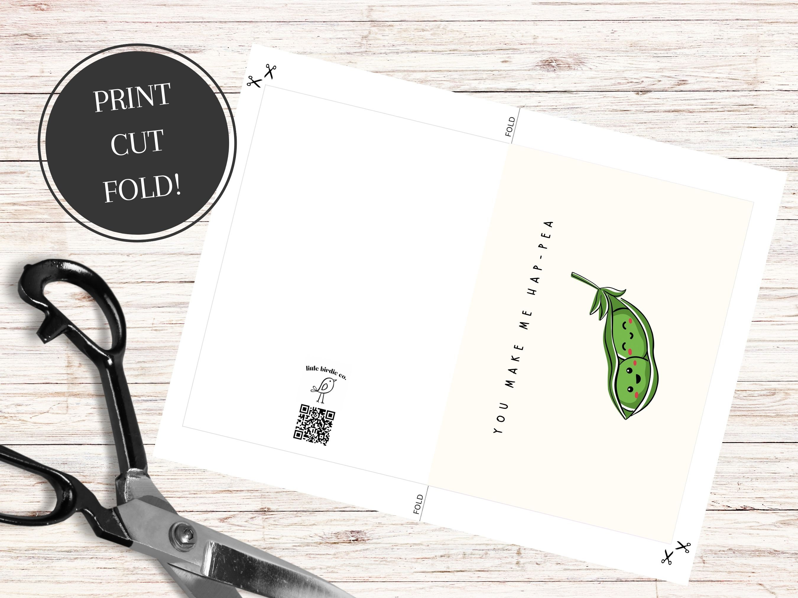 Printable Thank You Card Funny Pea in A Pod Card Funny Pun - Etsy