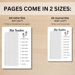 Step Tracker Yearly - PRINTABLE Journal Page - Planner Page - Fitness ...