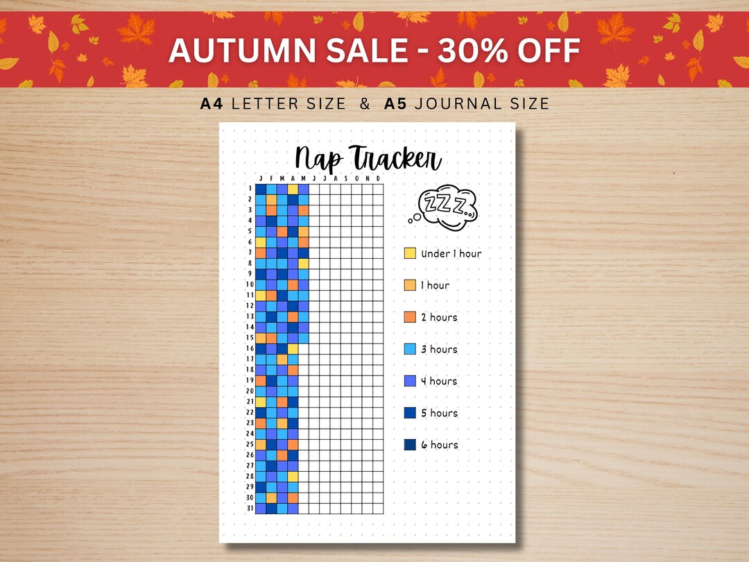 Nap Tracker Yearly PRINTABLE Journal Page Track Sleep Sleep Log Sleep ...