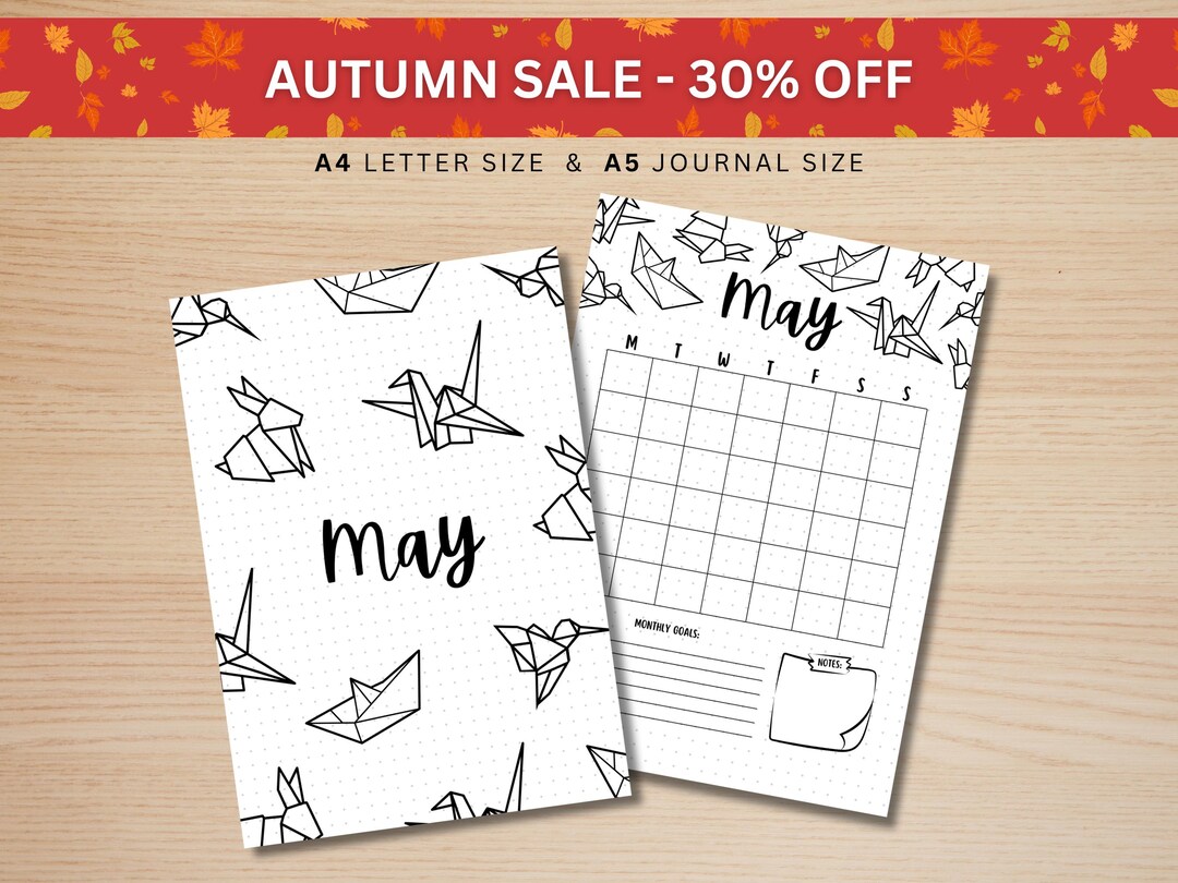 Buy May Title Page May Calendar PRINTABLE Calendar Printable Title Page ...