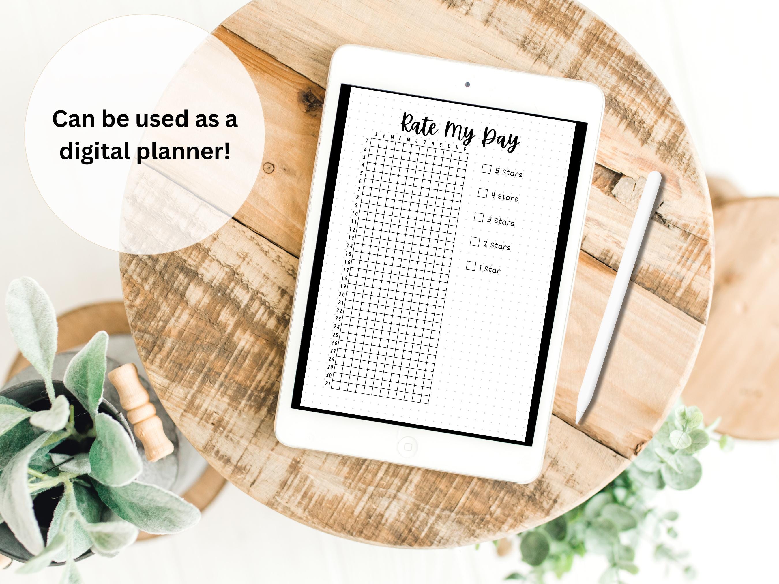 Rate My Day - PRINTABLE Journal Page - Printable Planner Page - Daily ...