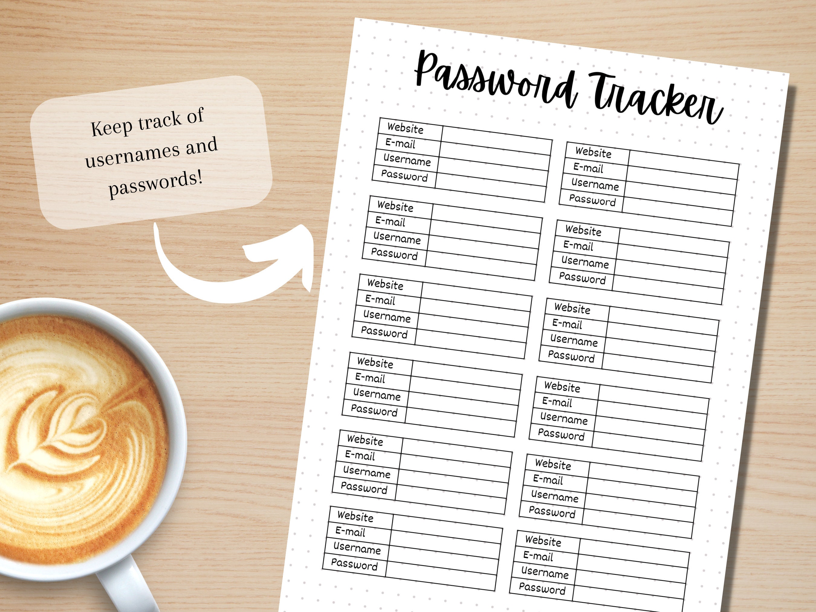 Password Tracker - Password Log - Password Organizer - Password Keeper ...
