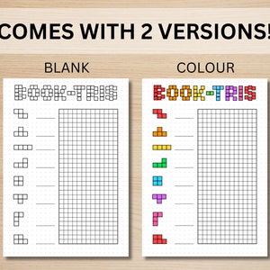 Book-tris Tracker - PRINTABLE Journal Page - Planner Page - Reading ...