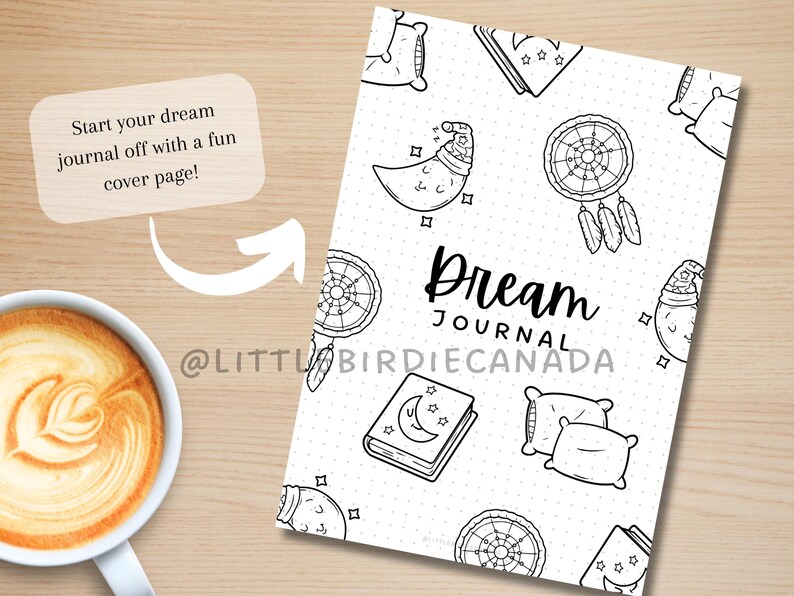 Dream Journal Title Page - PRINTABLE Journal Page - Sleep Journal ...